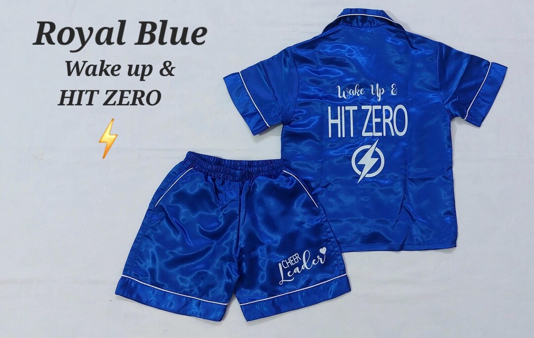 Wake up & HIT ZERO Kid Pjs,kids Cheer Team Pjs,personalized Kids PJ Set ...
