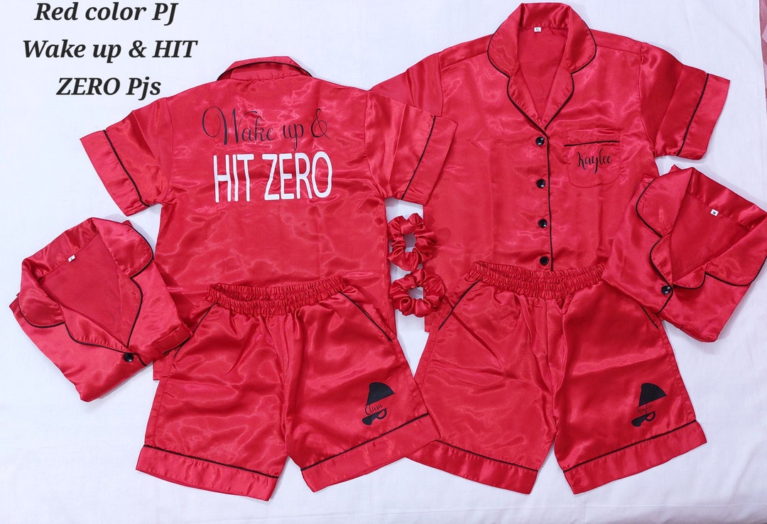 Wake up & Hit Zero Pjs,cheer Team Pajama Sets,dream Big and Hit Zero ...