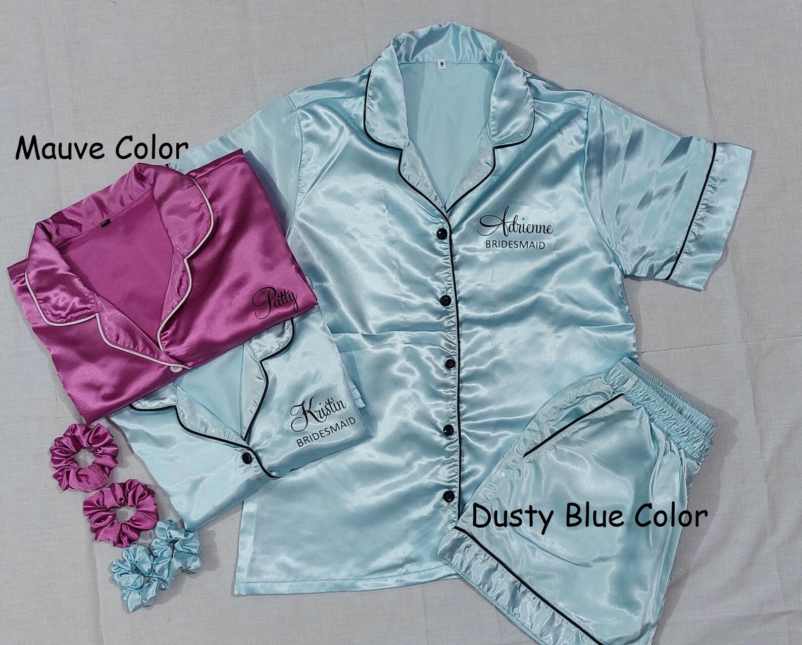 Personalized Pyjama Sets,customized Pj's,bridal Pajama Sets,bridesmaid ...