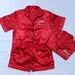 Red Color Pj's,customized Satin Pyjamas,bridesmaid Pajama Sets,bridal ...