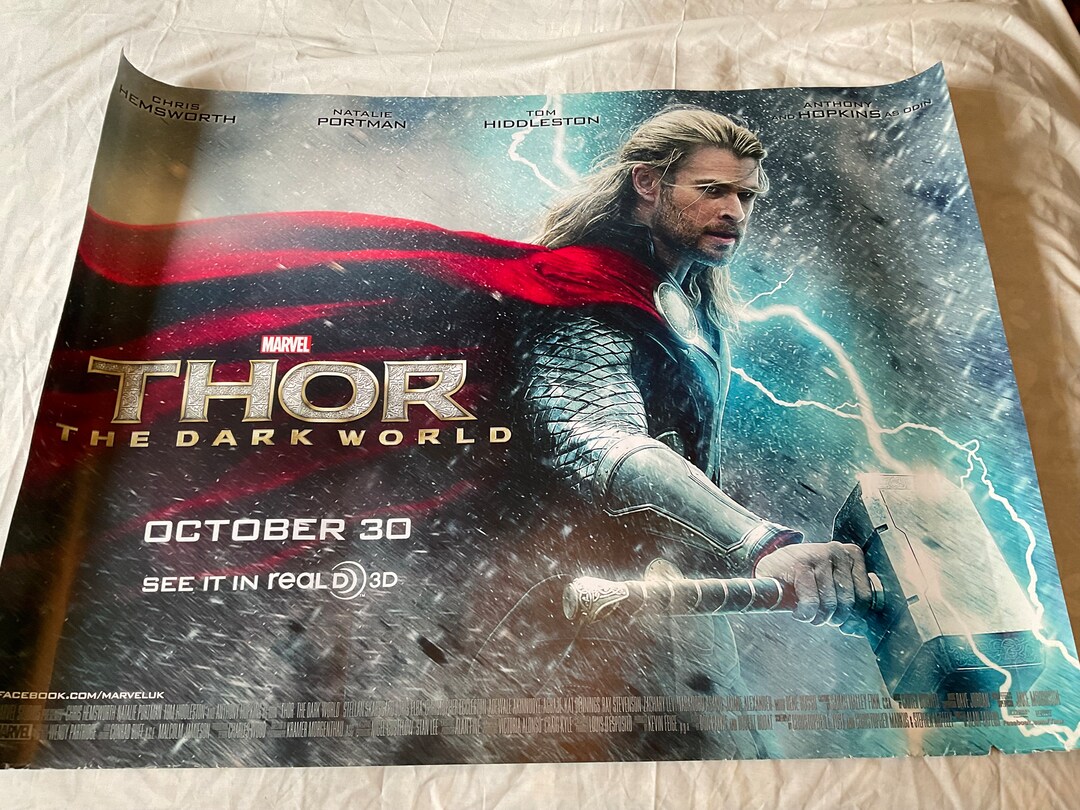Marvel - Thor the Dark World. Original 30” High by 40” Wide Movie ...