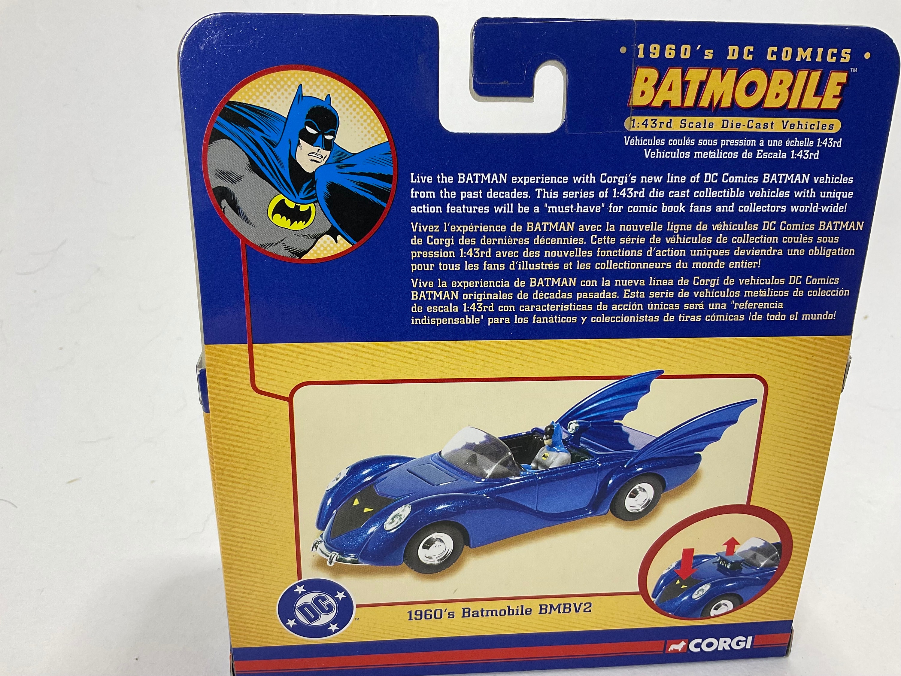 Batman, 2000 DC Comics 1960s Blue Batmobile - Etsy