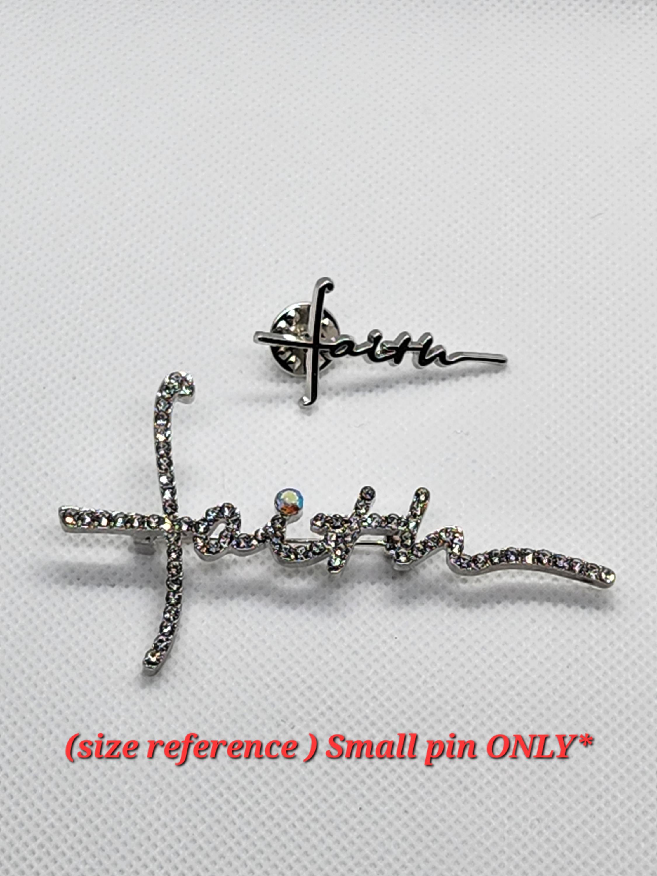 Faith Enamel Pin: Religious Lapel Pin - Etsy