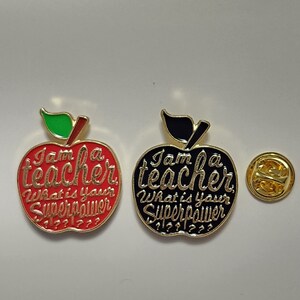 Enamel Lapel Pins: Girl Power, Teacher, Good Vibes - Etsy