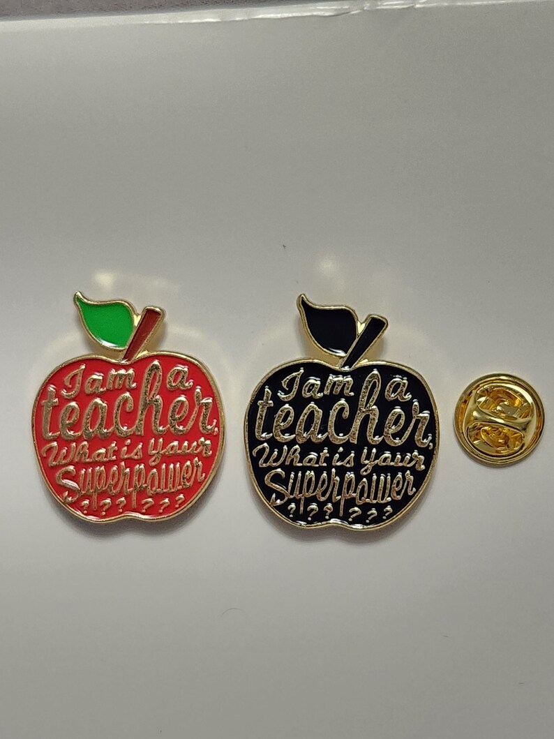 Enamel Lapel Pins: Girl Power, Teacher, Good Vibes - Etsy