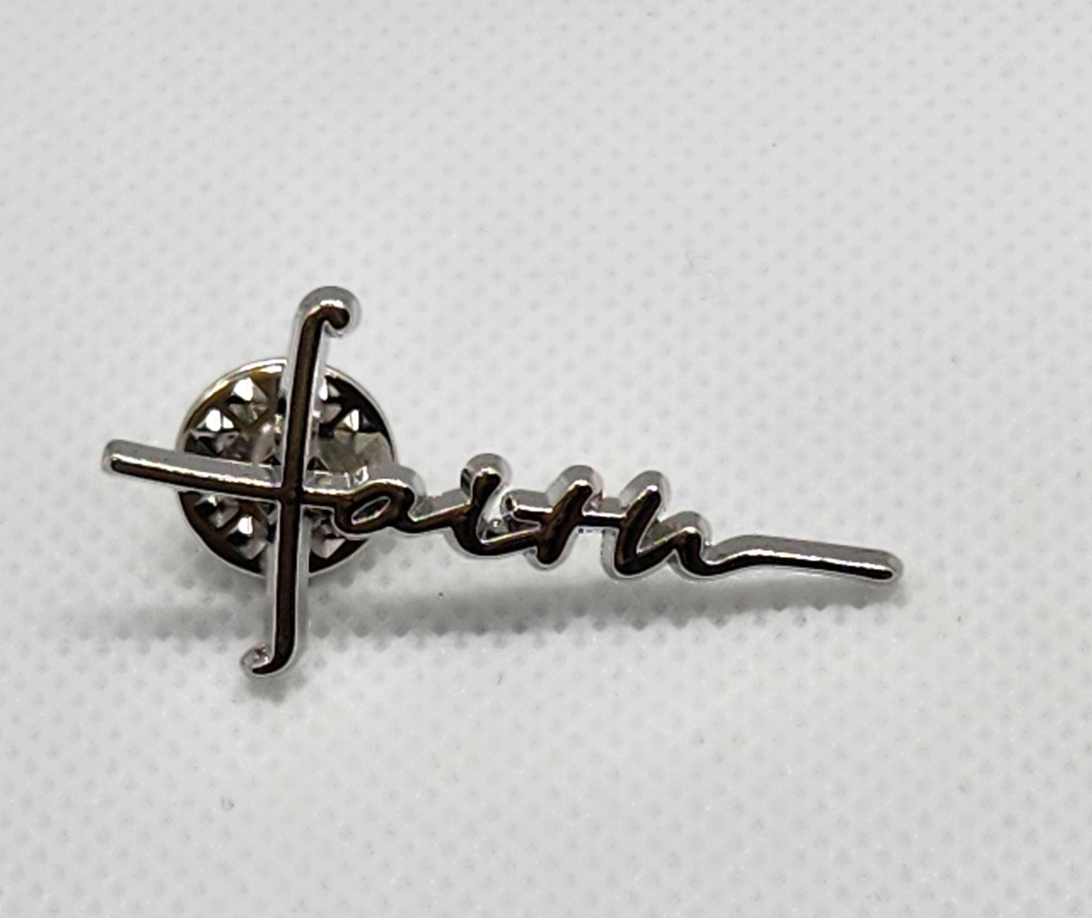 Faith Enamel Pin: Religious Lapel Pin - Etsy