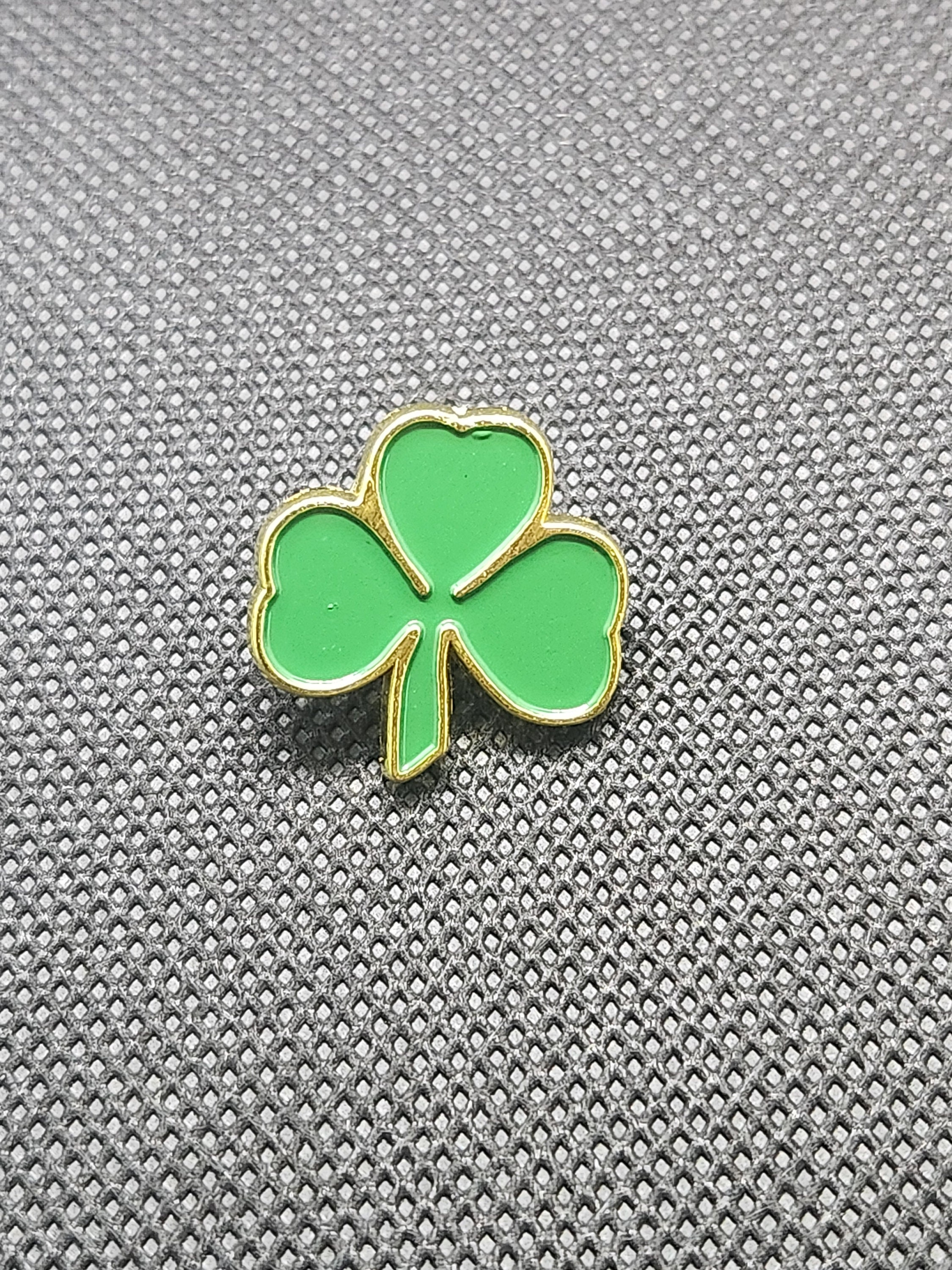 St. Patrick's Day Pins Enamel Pins Lapel Pins Three Leaf Clovers & Four ...