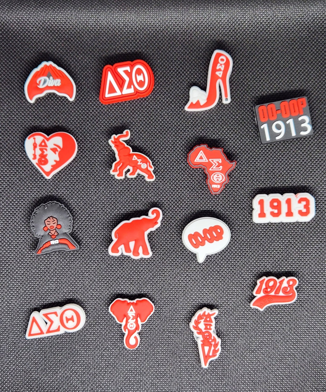 Delta Sigma Theta Croc Charms Cute Shoe Charms Crocs Accessories Red ...