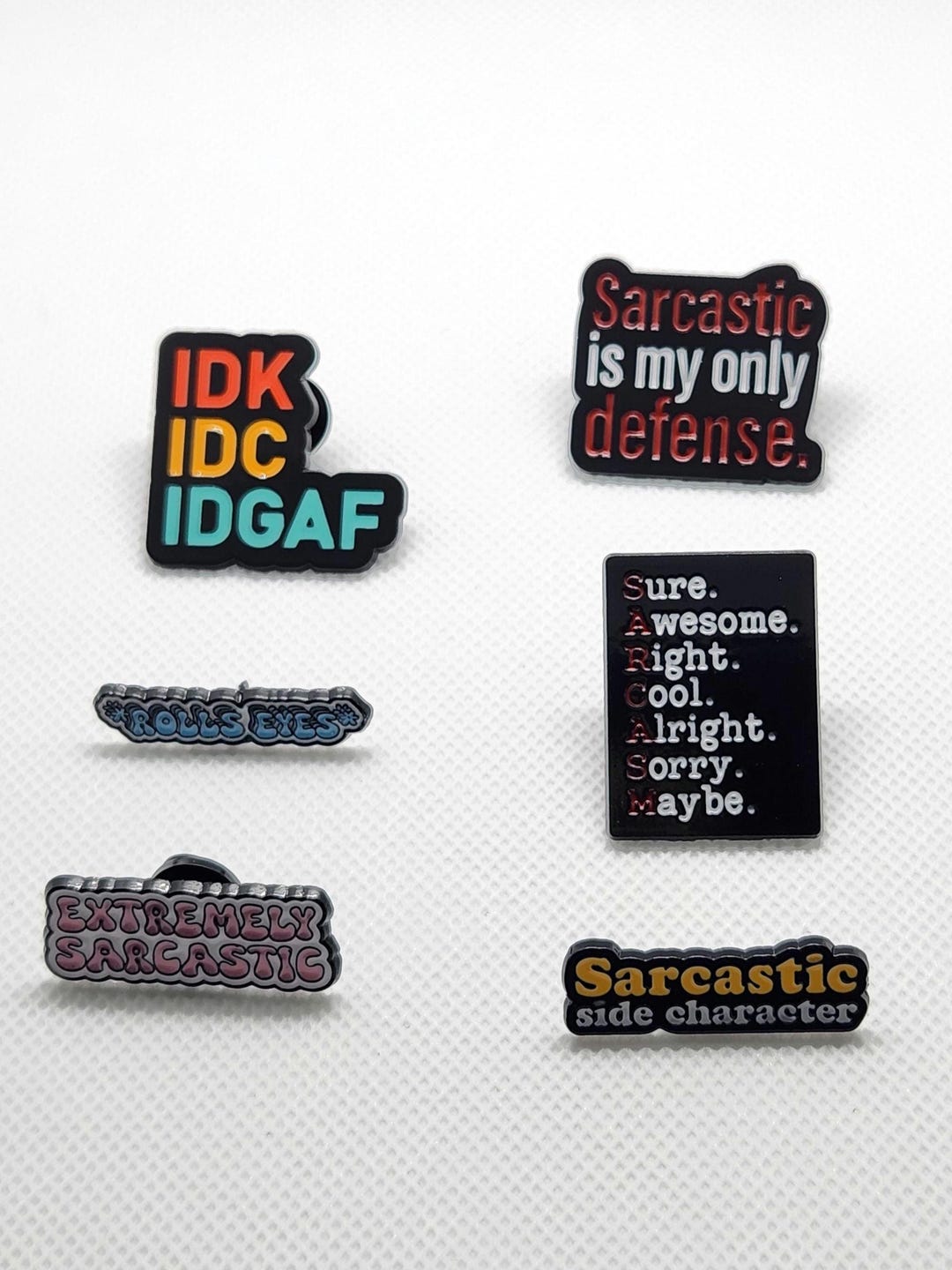 Sarcasm Pins | Enamel Pins | Funny Pins | Lapel Pins - Etsy