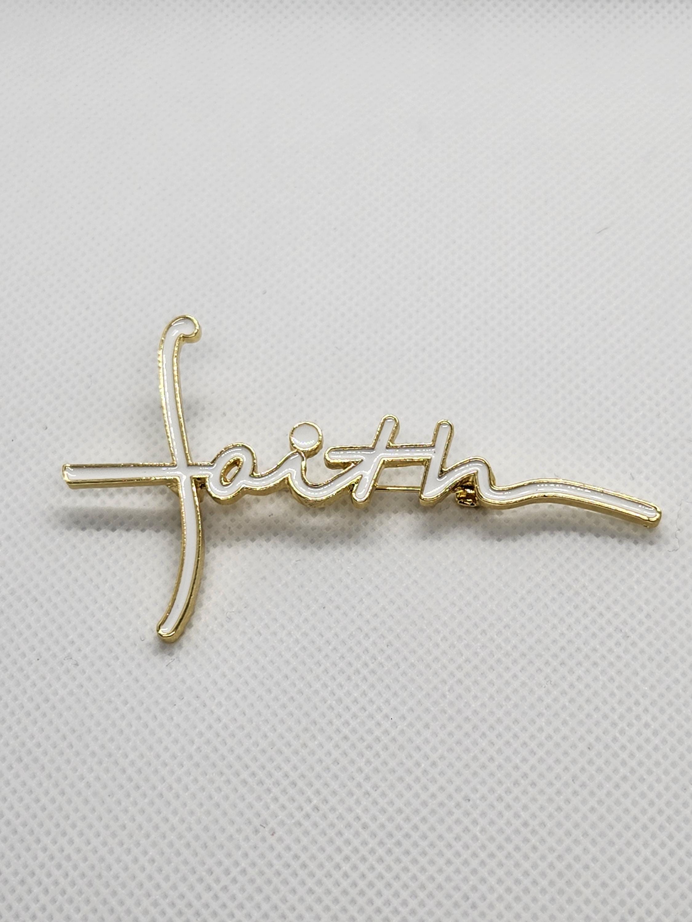 Faith Enamel Pin: Religious Lapel Pin - Etsy
