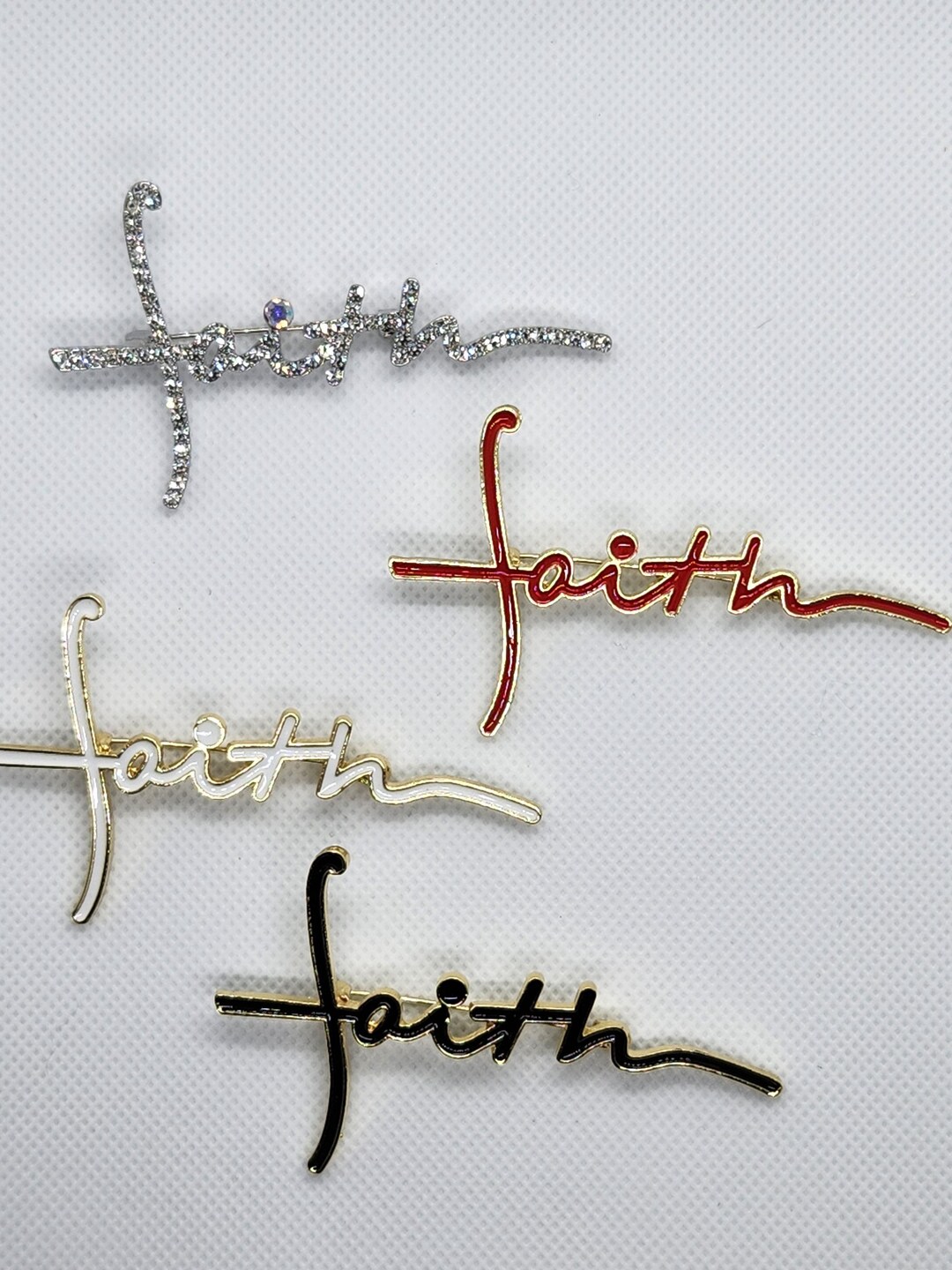 Faith Enamel Pin: Religious Lapel Pin - Etsy