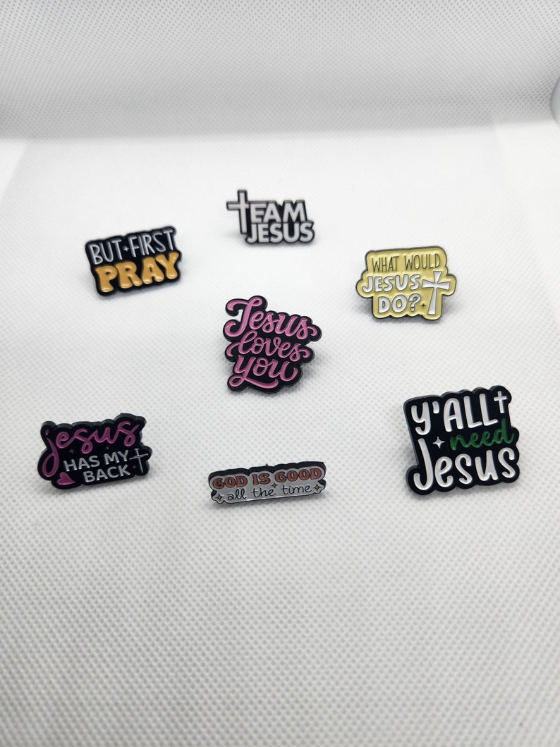 Jesus Enamel Pins: Christian Religious Gifts - Etsy