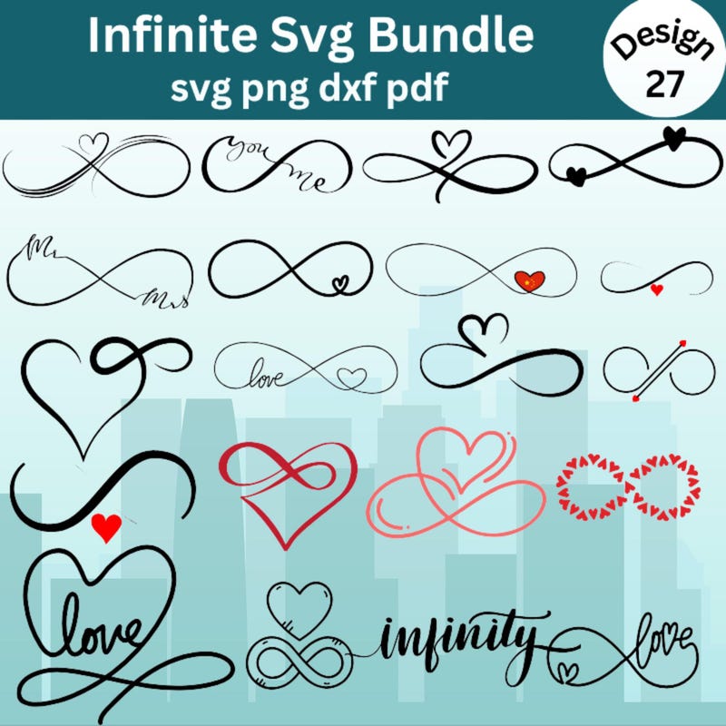 Infinity Heart Svg - Etsy