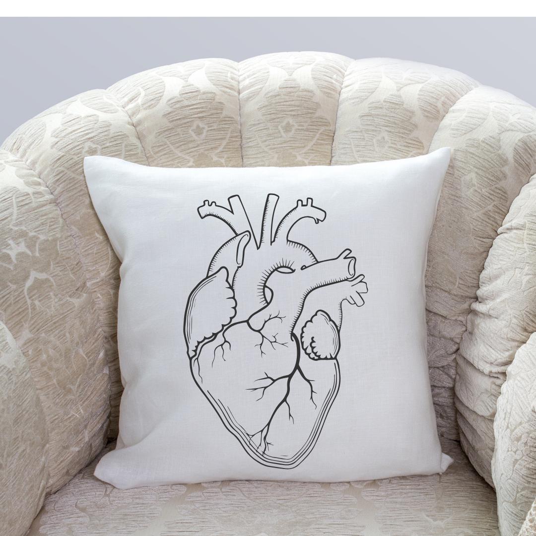 Anatomical Heart SVG Bundle: Realistic Cardiology Designs (digital ...