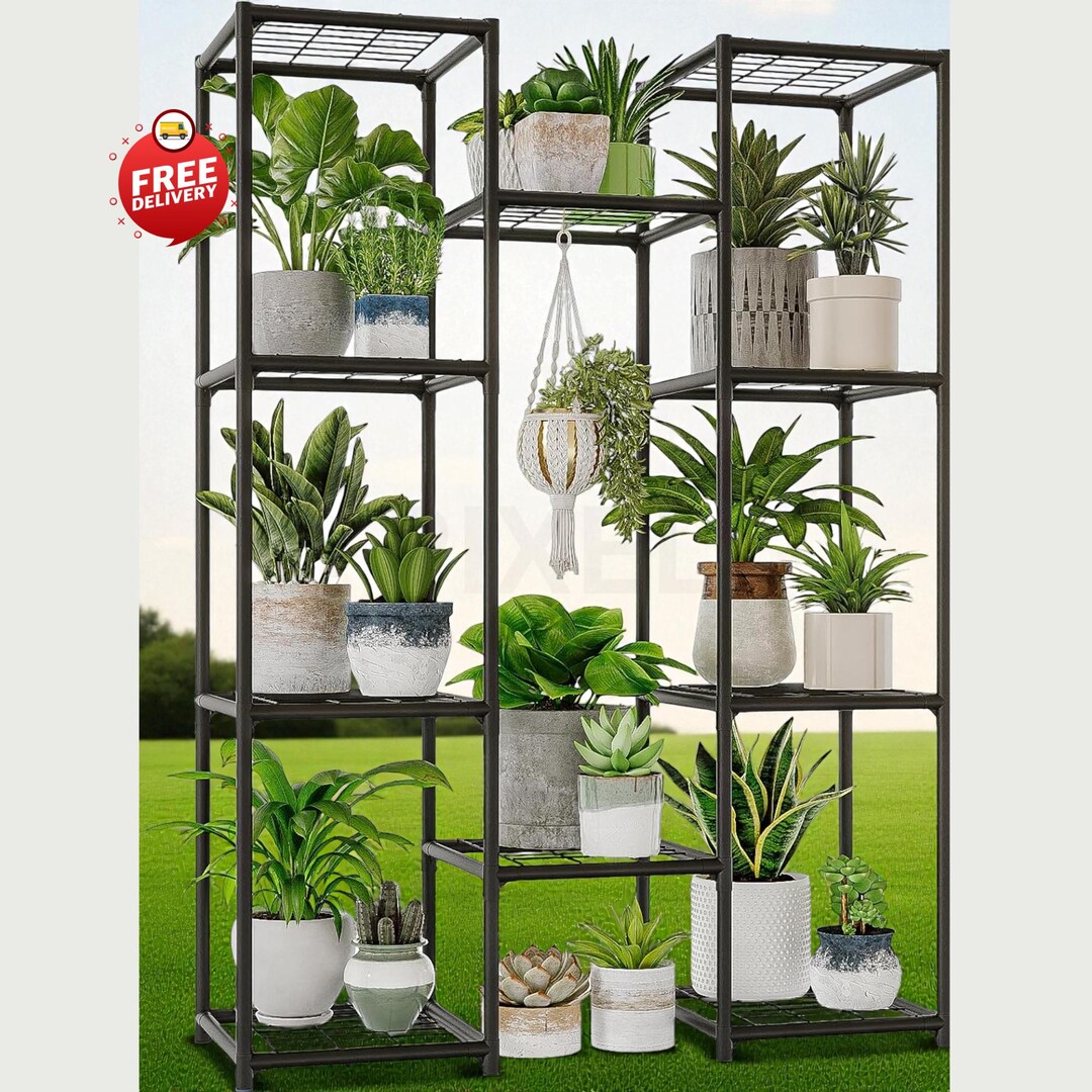 Multi Tier Plant Stand: Indoor Outdoor Tall Plant Holder - Etsy