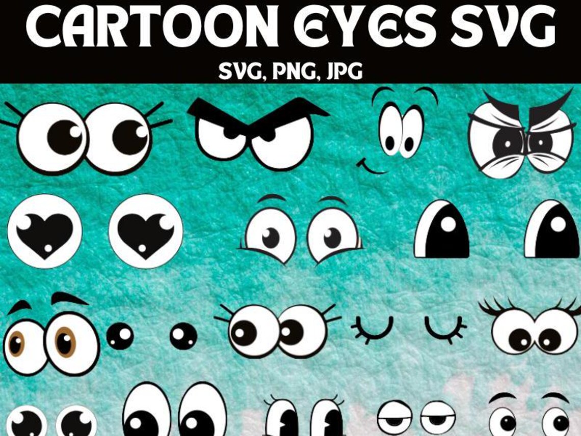 Emoticon Svg, Face Svg, Emoji Eyes Clipart Vector, Eyes Svg Bundle ...
