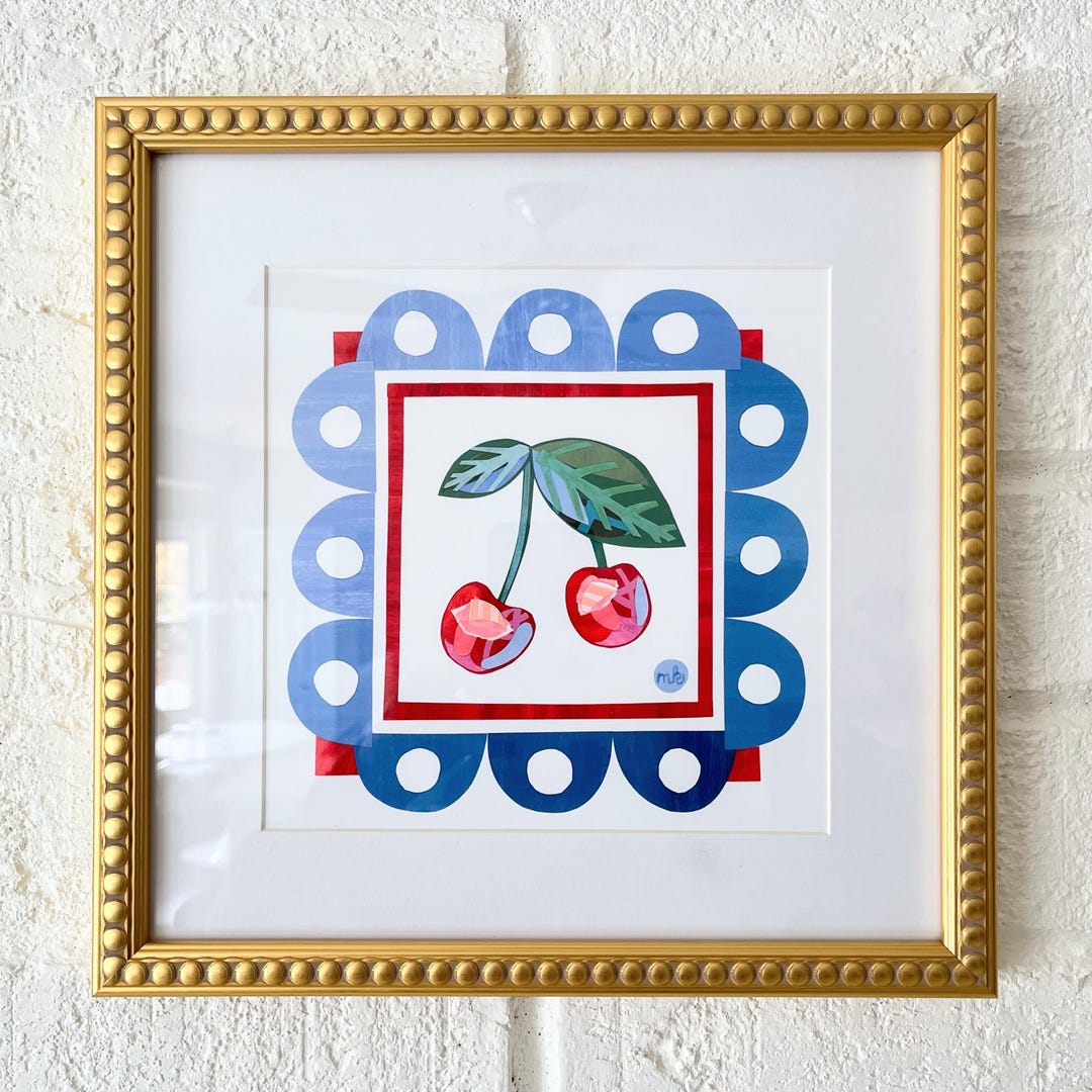 Cherry Collage Art Print: Kitchen & Nursery Decor - Etsy