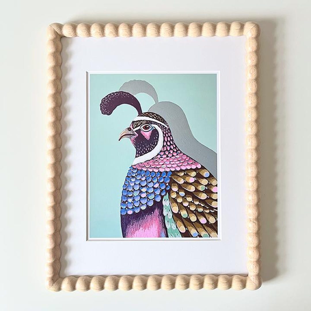 Quail Art Print: Home or Nursery Decor - Etsy