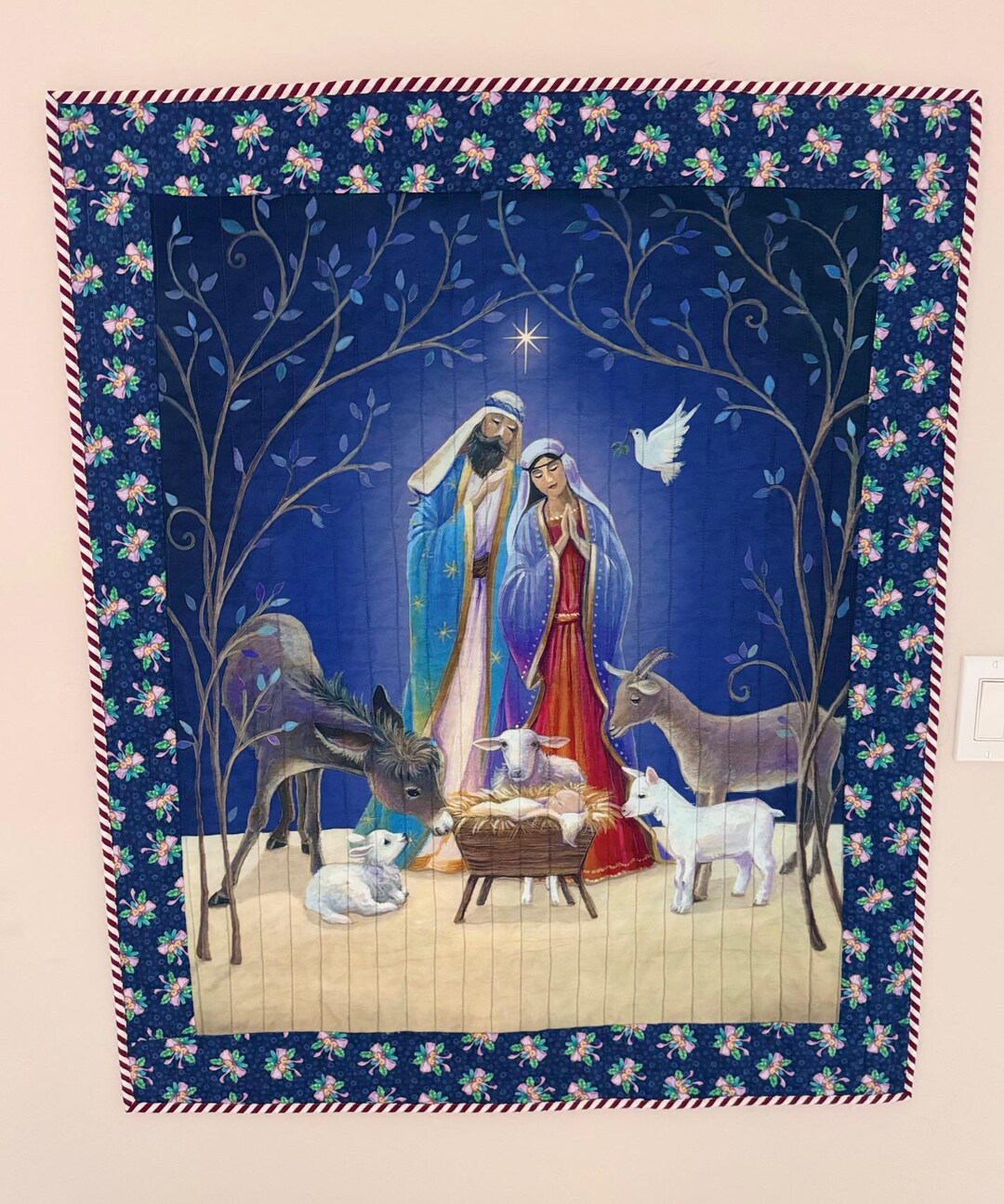 Nativity Scene Quilted Wall Hanging / Handmade / Approx. 36" X 43" - Etsy