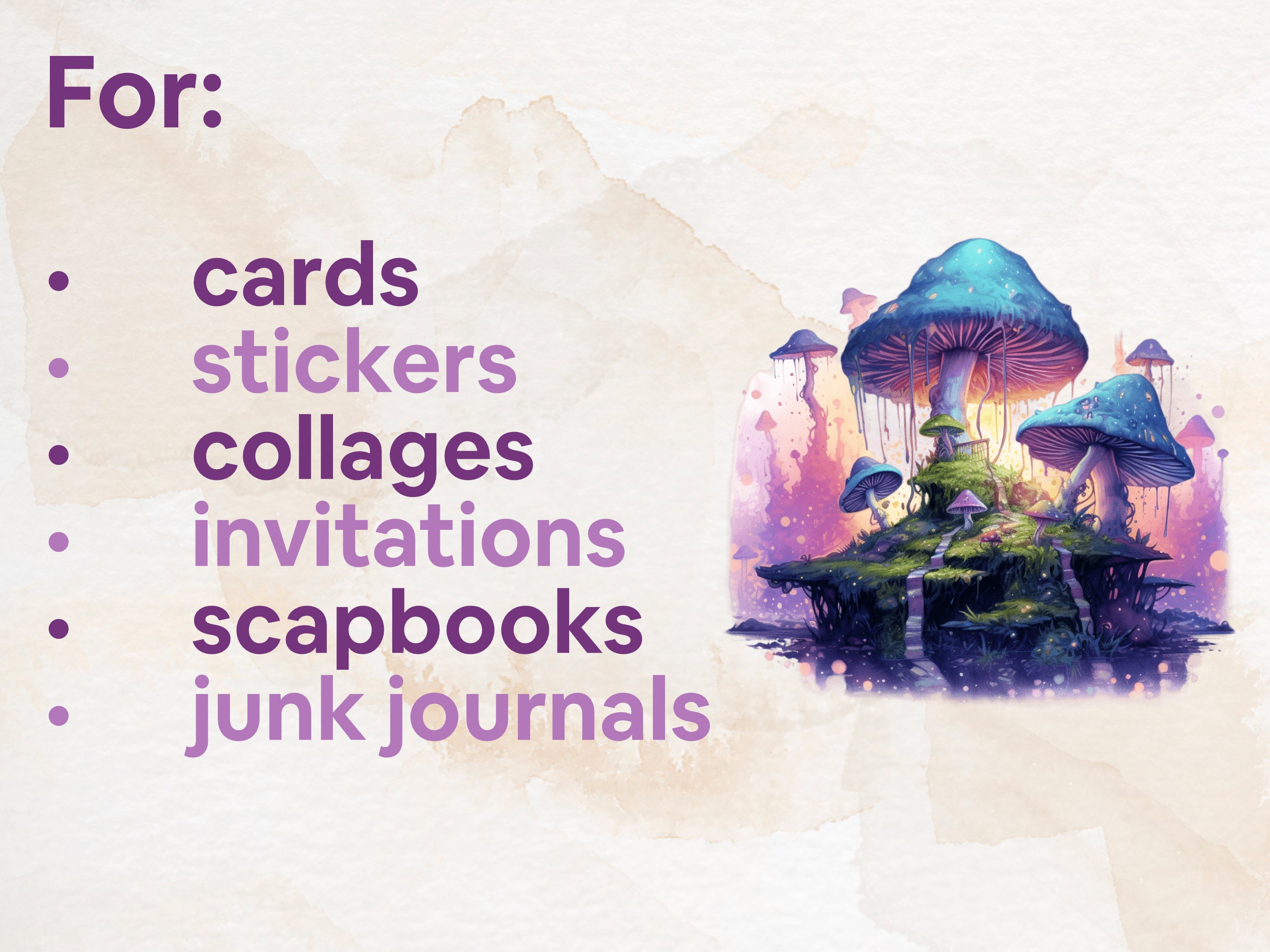18 PNG Watercolor Magic Mushrooms Clipart, Mushroom Clip Art, Magic ...