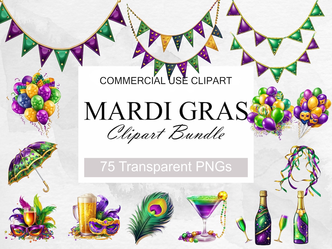 75 PNG Watercolor Mardi Gras PNG Party Clipart, Mardi Gras Party Clip ...