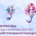 18 PNG Watercolor Elegant Mermaid Clipart, Mermaid Clip Art, Royal ...