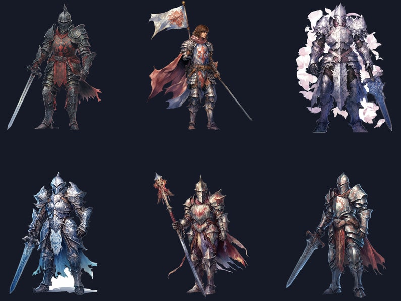 18 PNG Watercolor Medieval Knights Clipart, Crusader Clip Art, Medieval ...