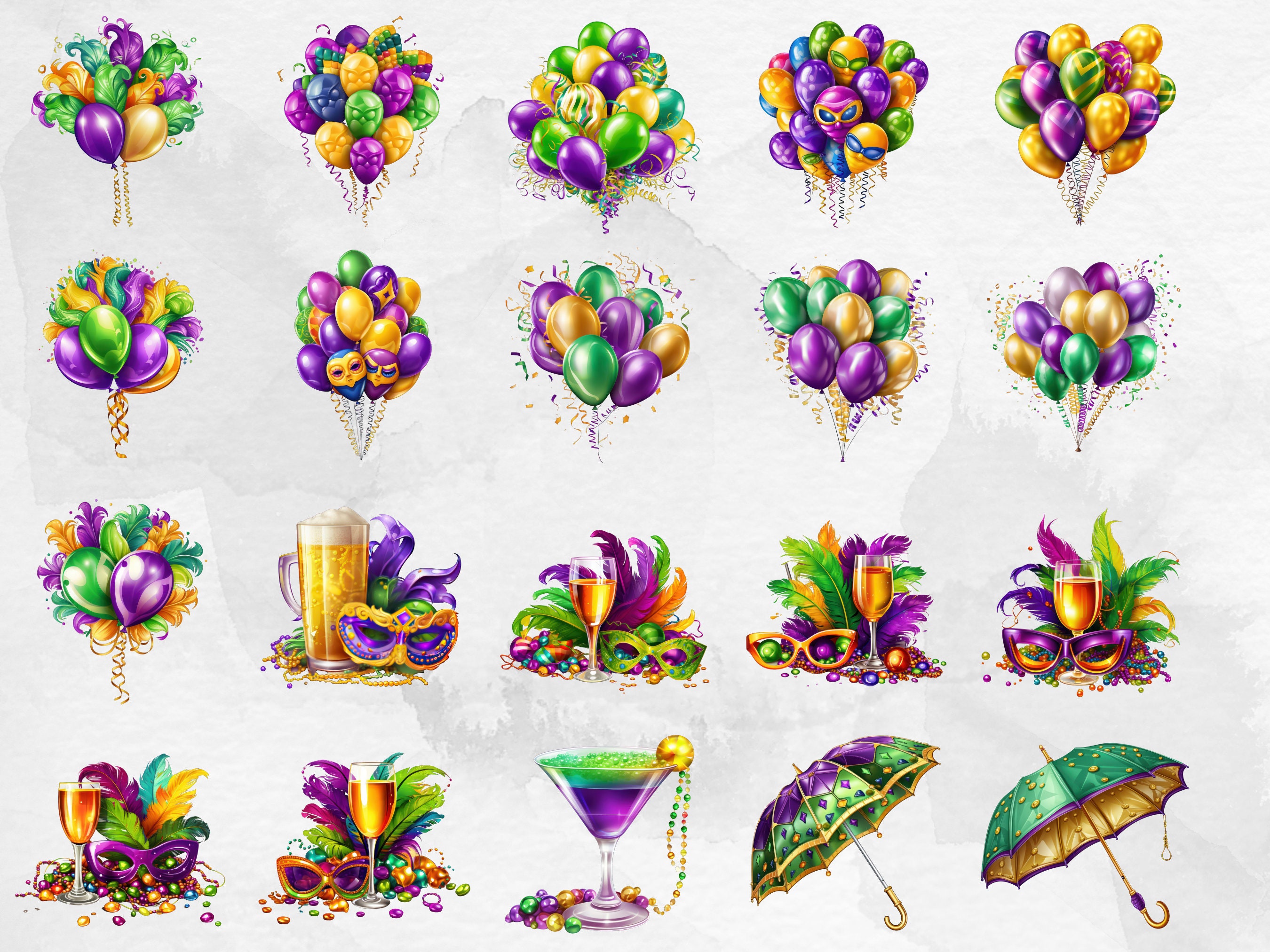 75 PNG Watercolor Mardi Gras PNG Party Clipart, Mardi Gras Party Clip ...