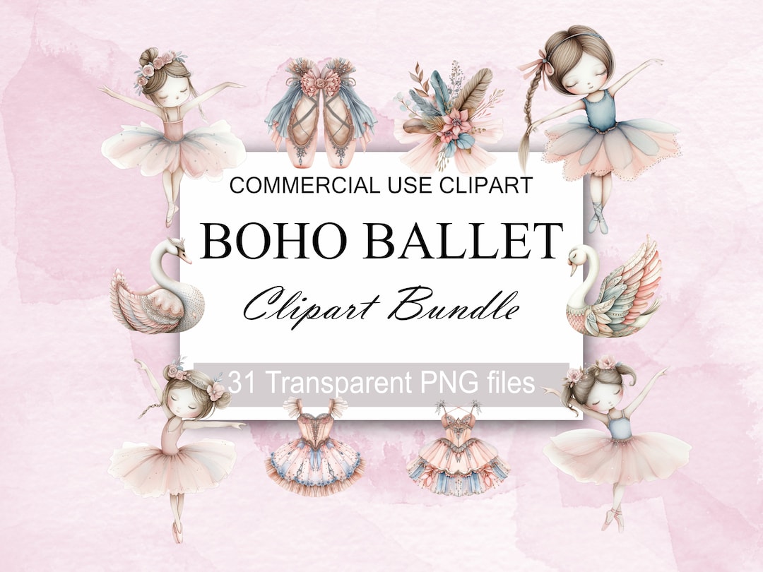 31 PNG Watercolor Boho Ballerina Clipart,swan Lake Clipart, Cute Ballet ...