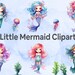 18 PNG Watercolor Elegant Mermaid Clipart, Mermaid Clip Art, Royal ...