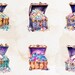 18 PNG Watercolor Treasure Chest Clipart Bundle, Pirate Clipart, Ocean ...