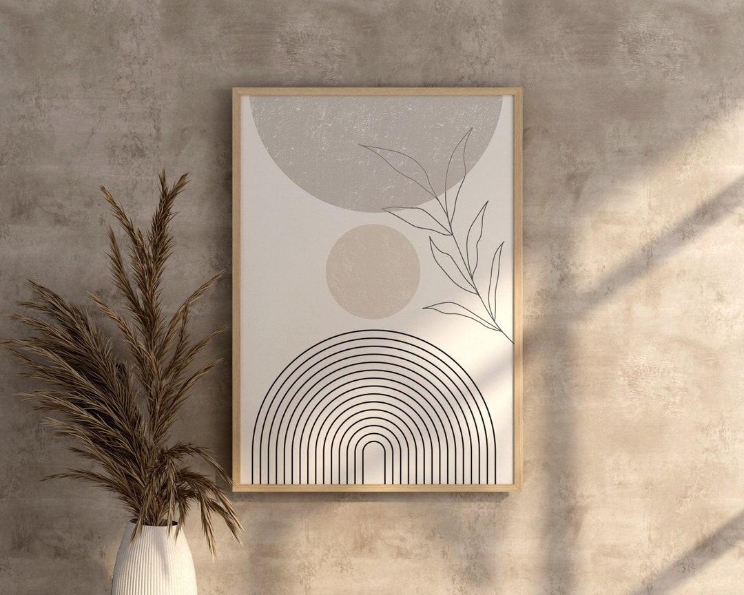 Printable Abstract Rainbow Wall Artminimalist Simple Wall - Etsy