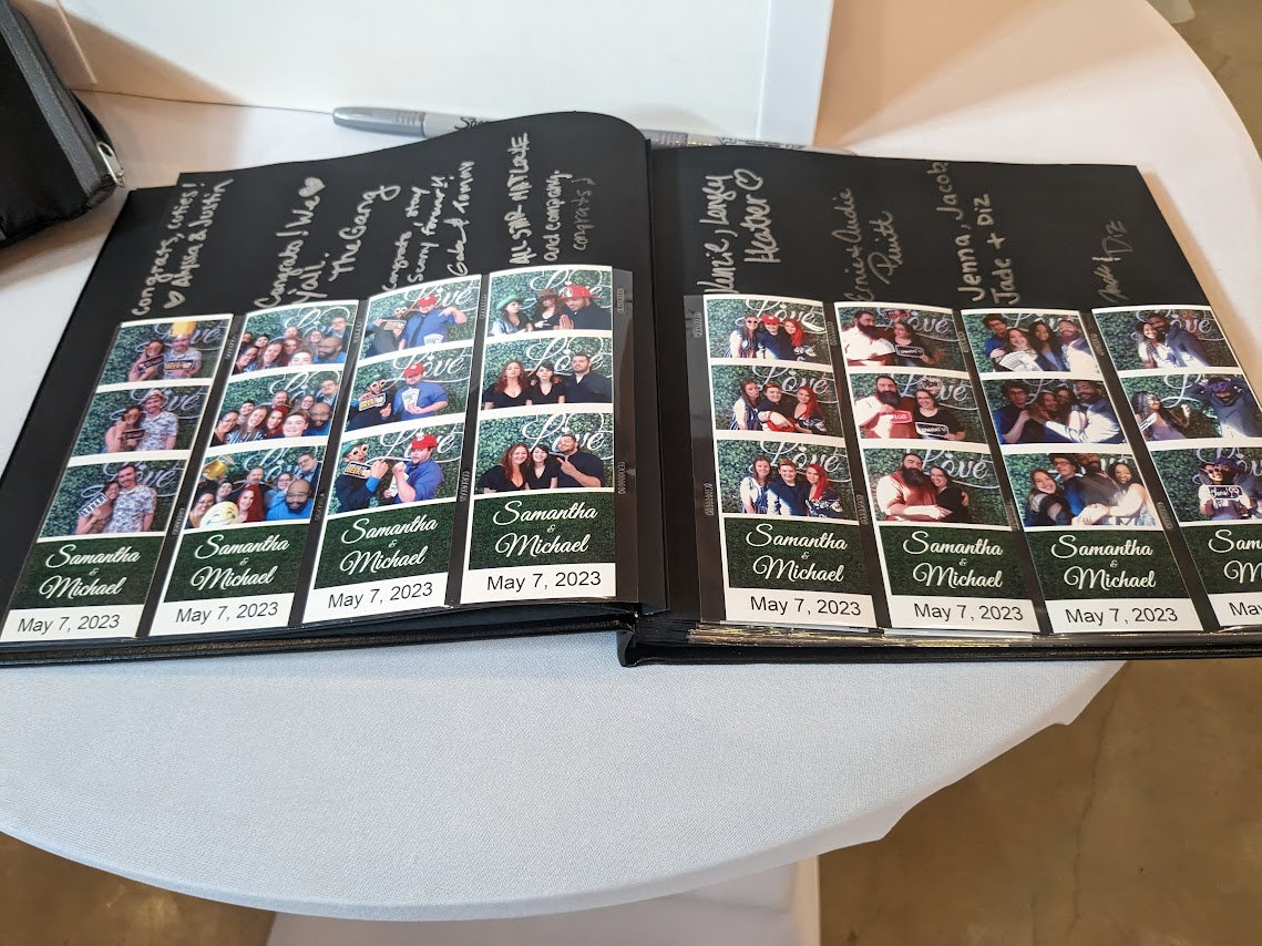 Photo Booth Scrapbook - Black Cover Photo Booth Wedding Memory Guest ...