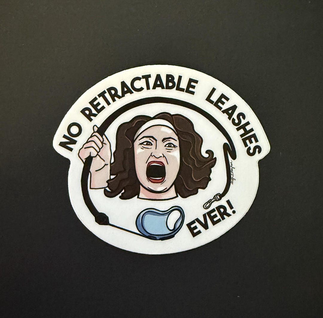 No Retractable Leashes Sticker - Etsy