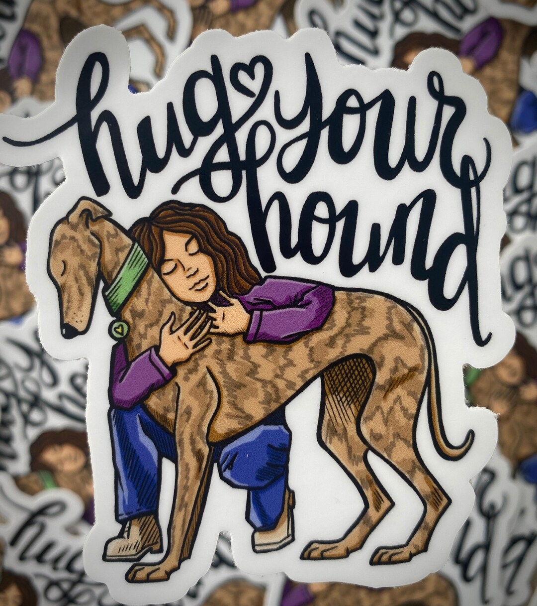 Hug Your Hound Dog Sticker Decal - Etsy
