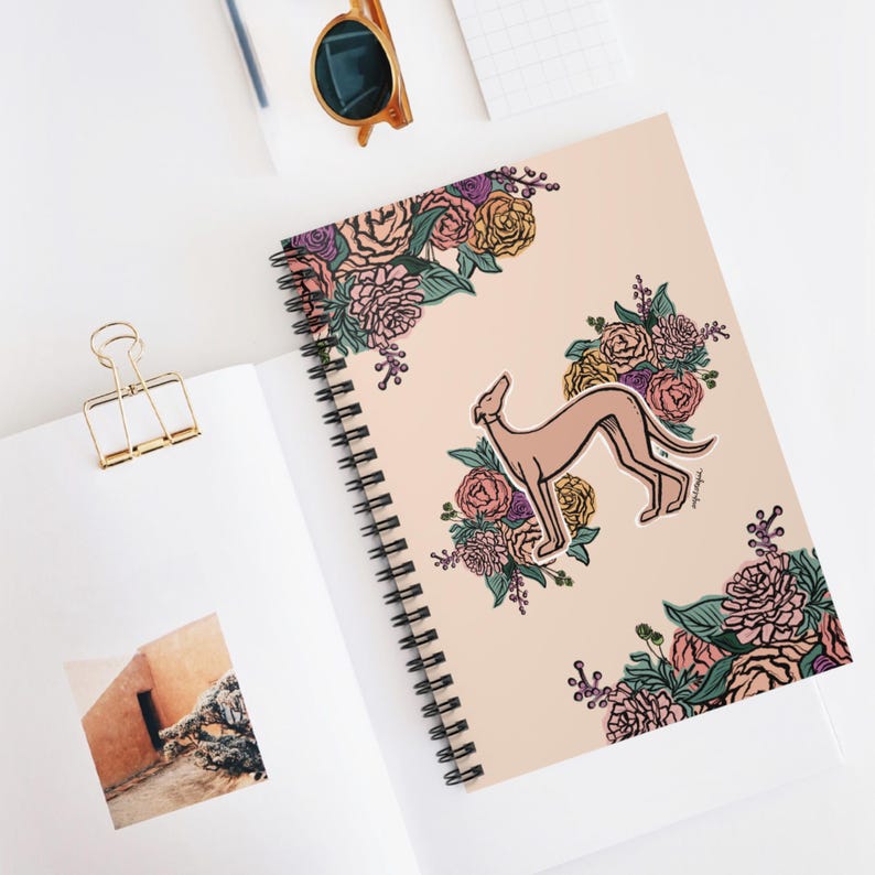 Hound Spiral Notebook (4 Designs) - Ruled Line Journal - Greyhound ...