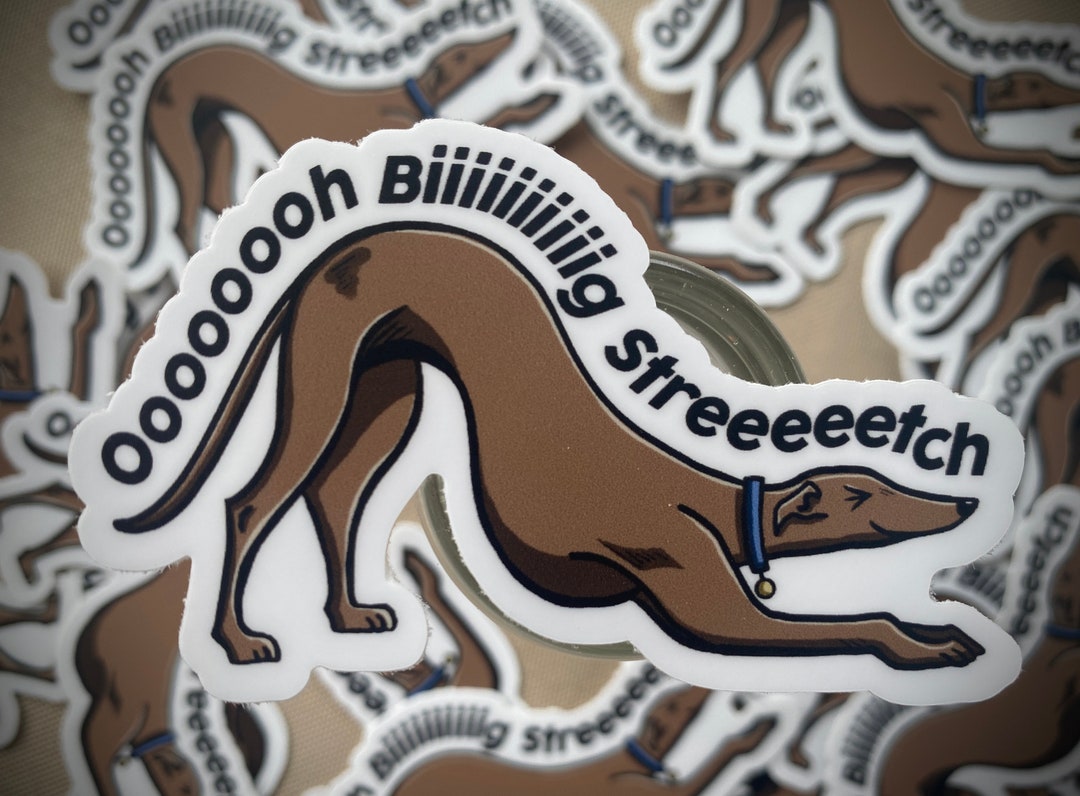 Big Stretch Dog Sticker Decal Greyhound Whippet Galgo Lurcher - Etsy