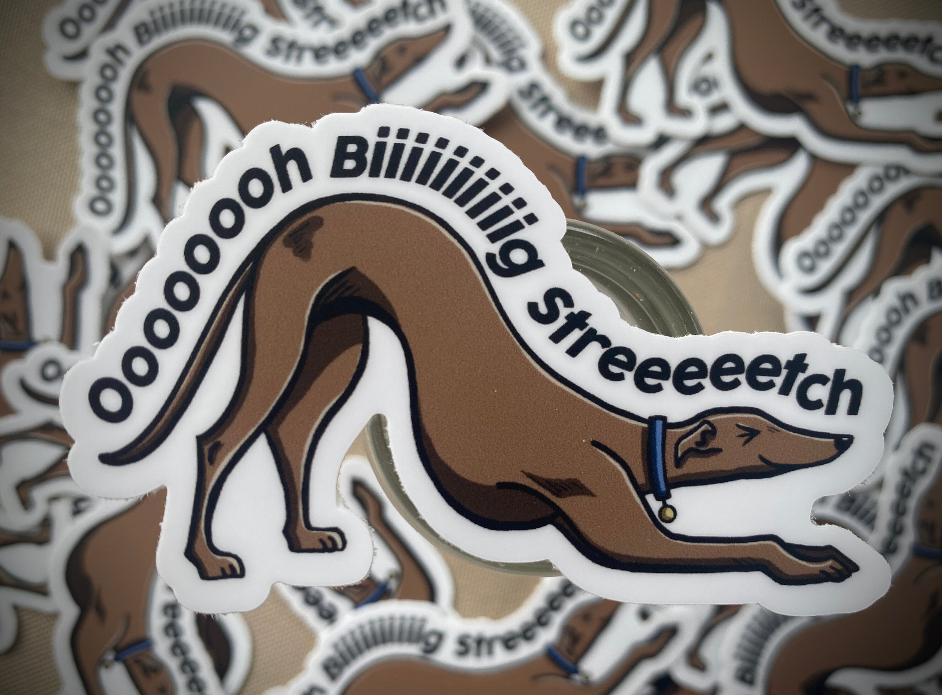 Big Stretch Dog Sticker Decal Greyhound Whippet Galgo Lurcher - Etsy