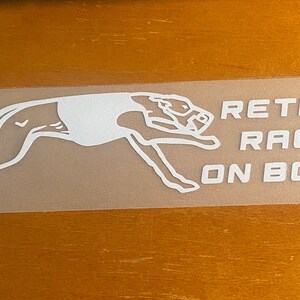 Retired Racers on Board Vinyl Decal - Greyhound - Etsy