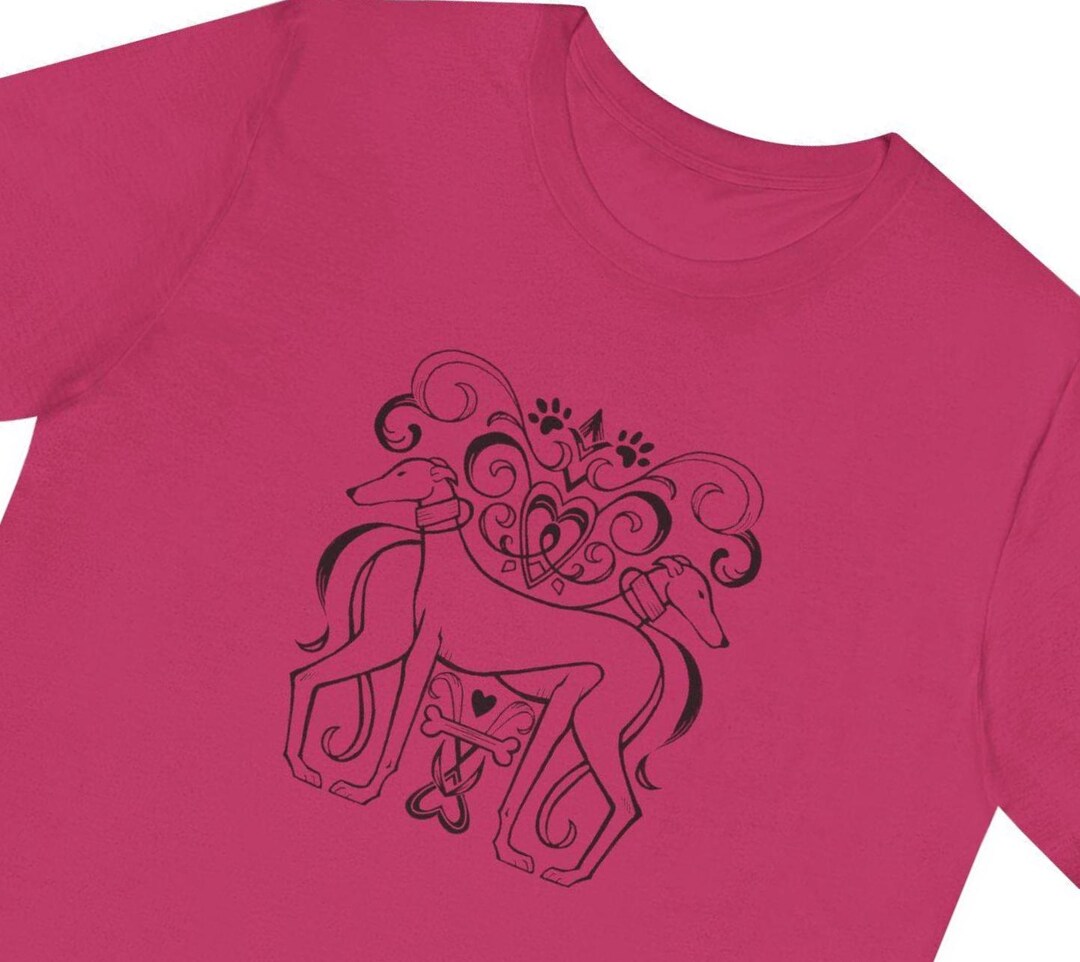 Royal Damask Crest Tee - Greyhound Whippet Galgo Iggy - Etsy
