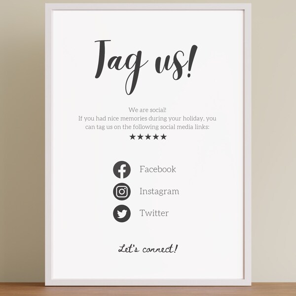 Social Media Sign - Etsy