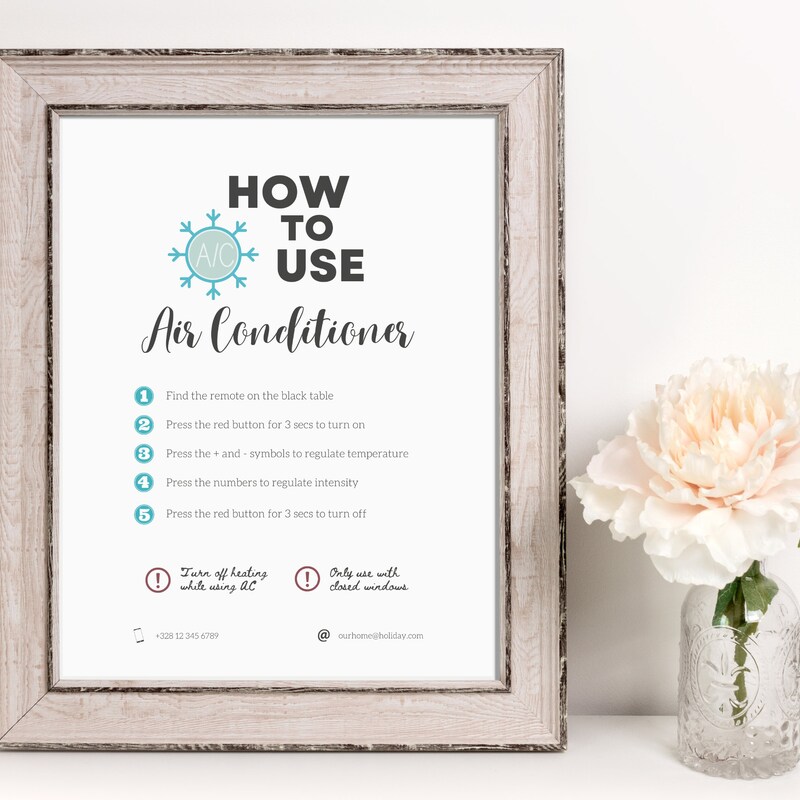 Turn off Ac Sign - Etsy