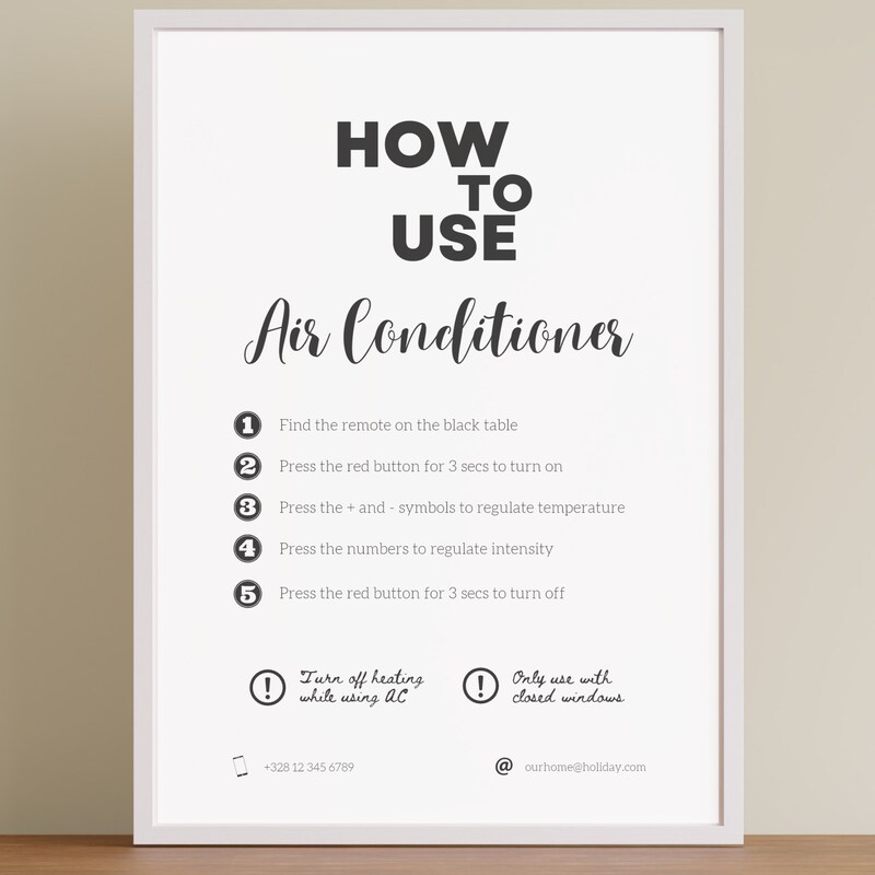 Turn off Ac Sign - Etsy