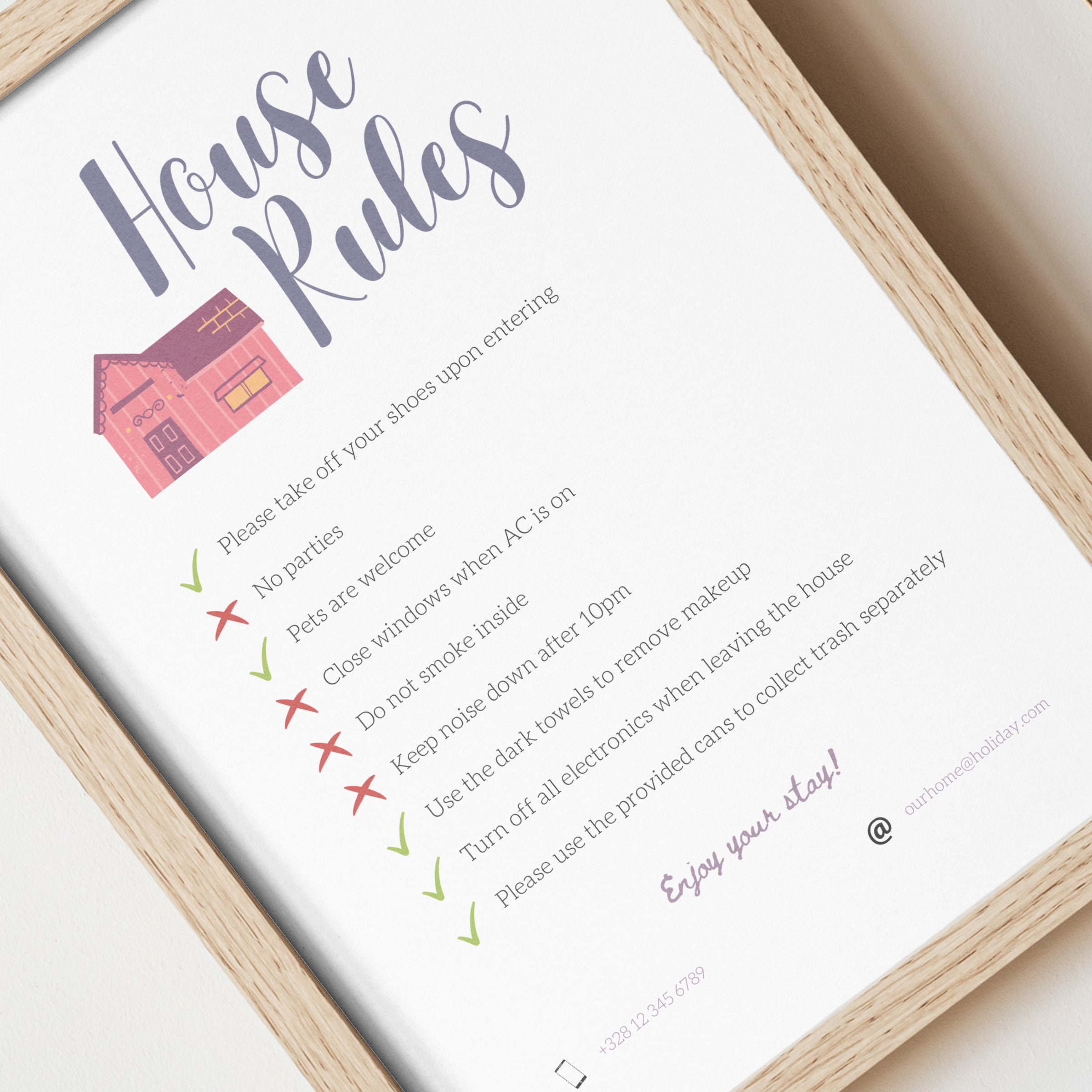 House Rules for Airbnb, Editable Home Rules Sign, Printable Custom VRBO ...