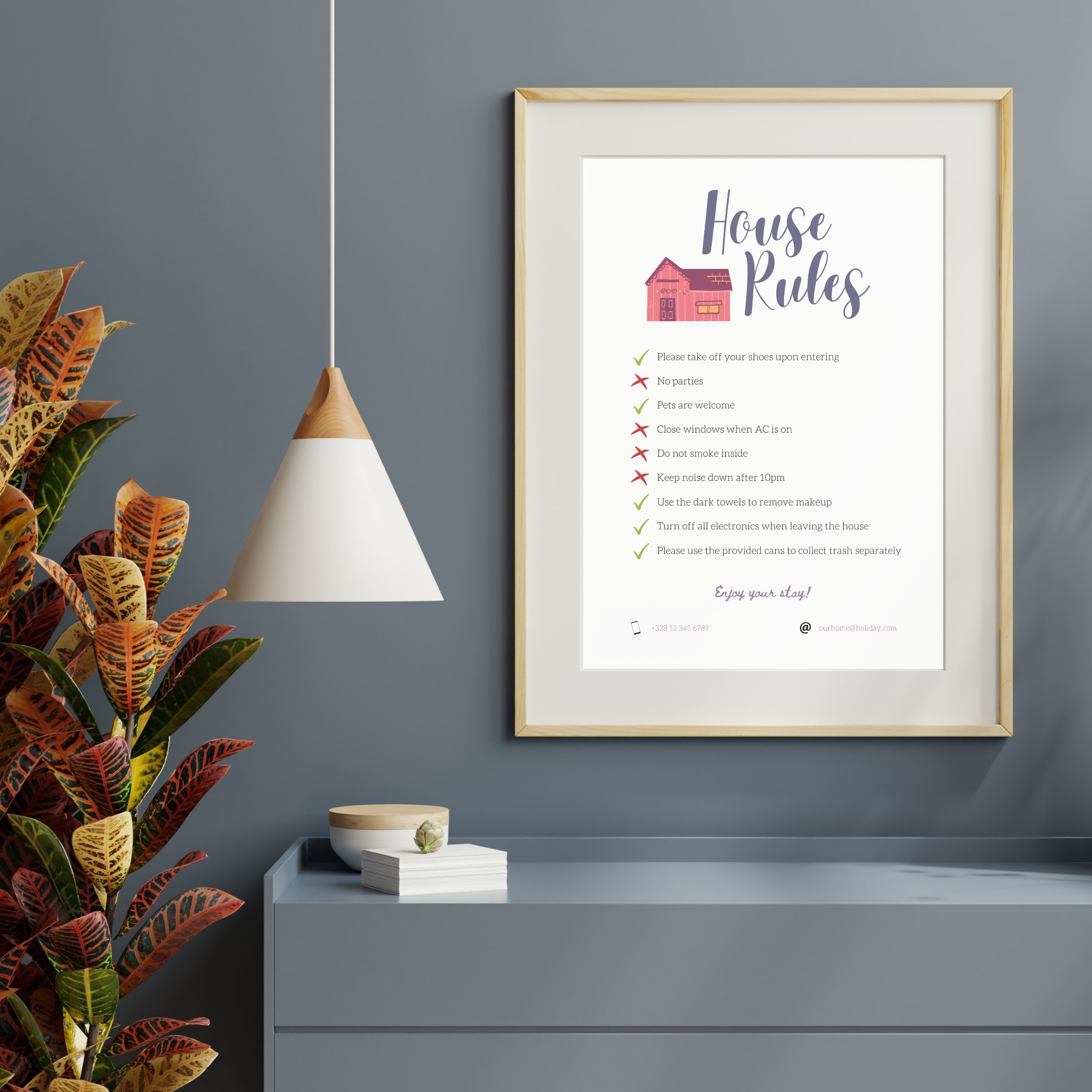 House Rules for Airbnb, Editable Home Rules Sign, Printable Custom VRBO ...