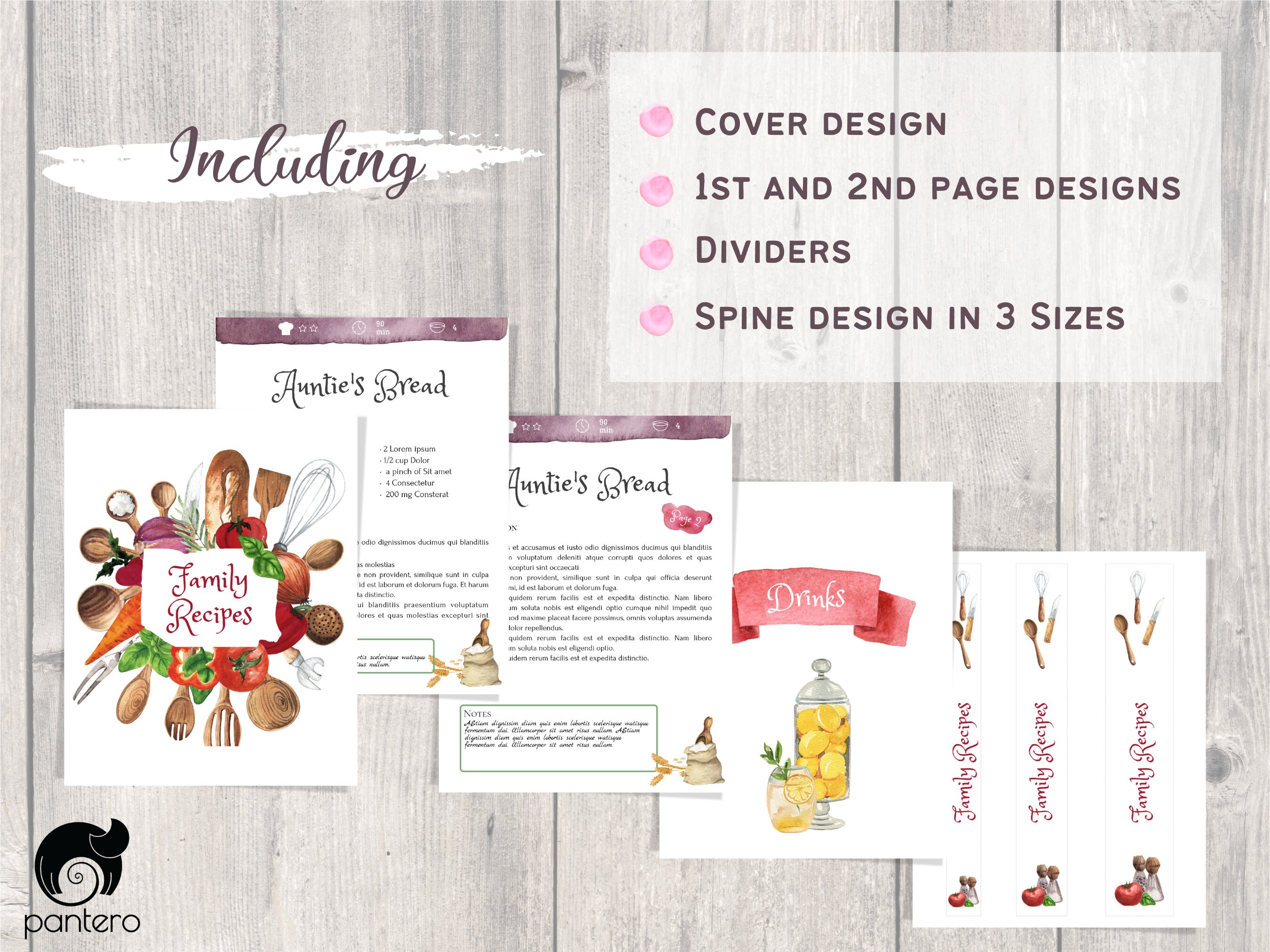 Editable Recipe Book Template Printable Binder Kit For Recipes Diy