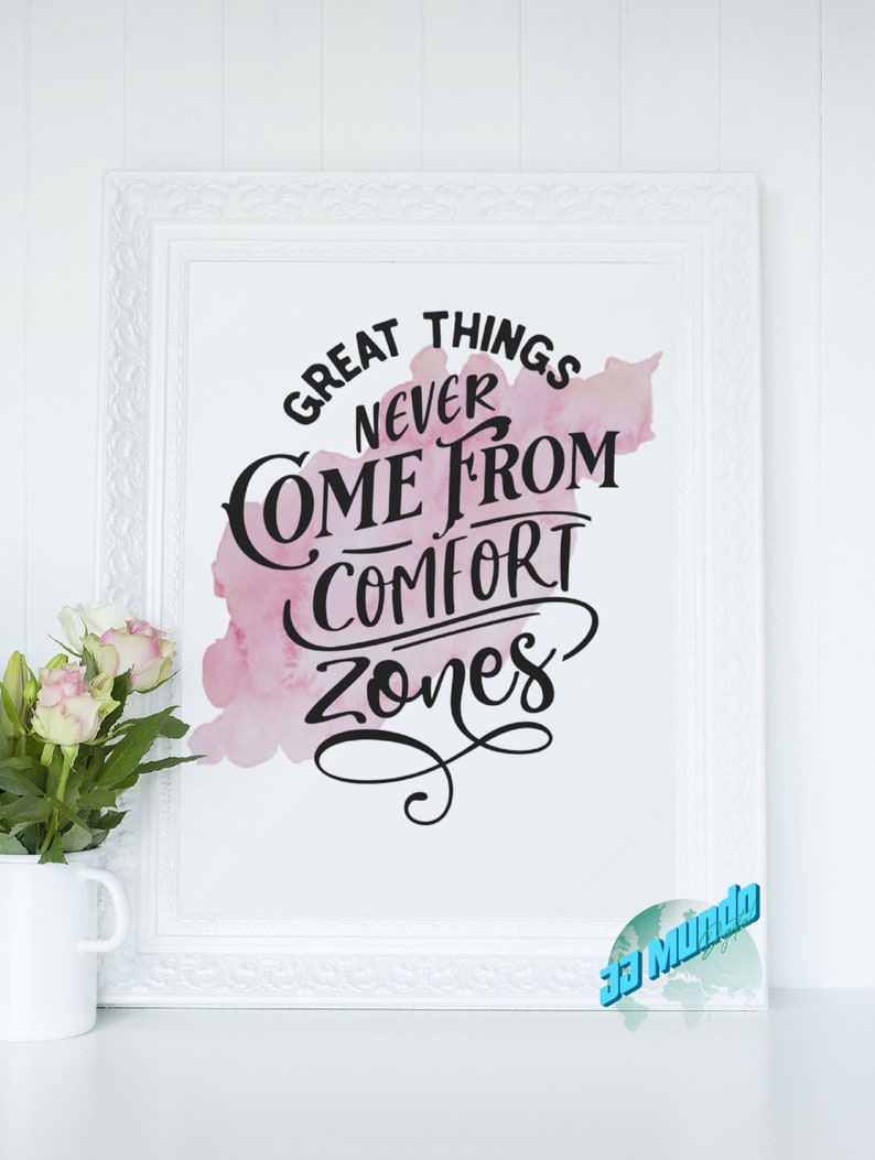 Motivational Art, Inspirational Quote, Great Things Never Come From ...
