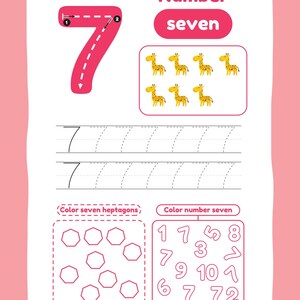 Number Tracing and Coloring Worksheets 1–10 | Preschool Math and Fine ...