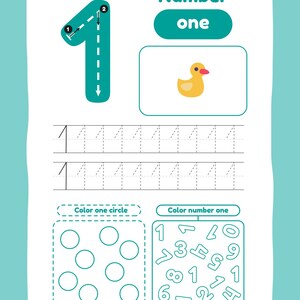 Number Tracing and Coloring Worksheets 1–10 | Preschool Math and Fine ...