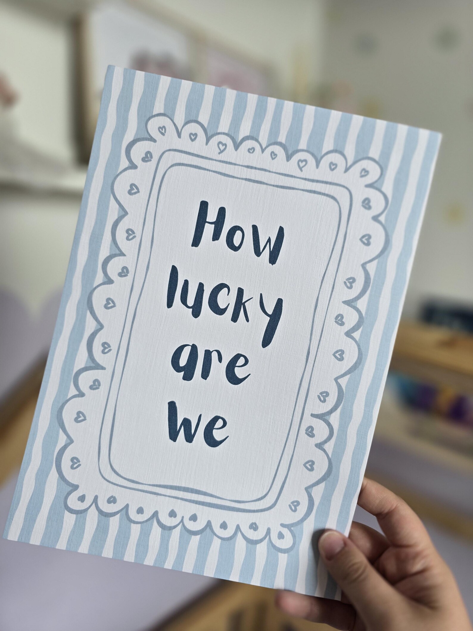 How Lucky Are We Print | Nursery, Kids Room, Family Quote (digital ...